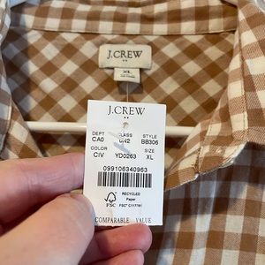 J. Crew Factory | Tops | Jcrew Ladies Gingham Button Down Shirt Xl | Poshmark